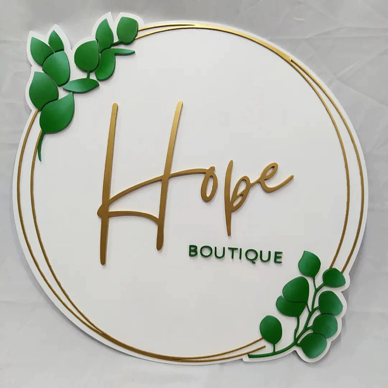 LETRERO ACRÍLICO FORMATO REDONDO